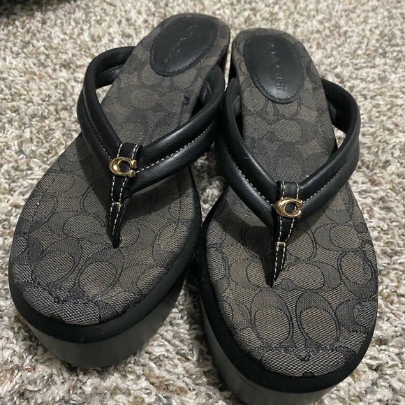 Coach | Shoes | Coach Wedge Sandals 9 | Poshmark